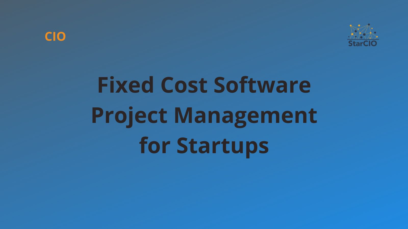 Fixed Cost Software Project Management for Startups