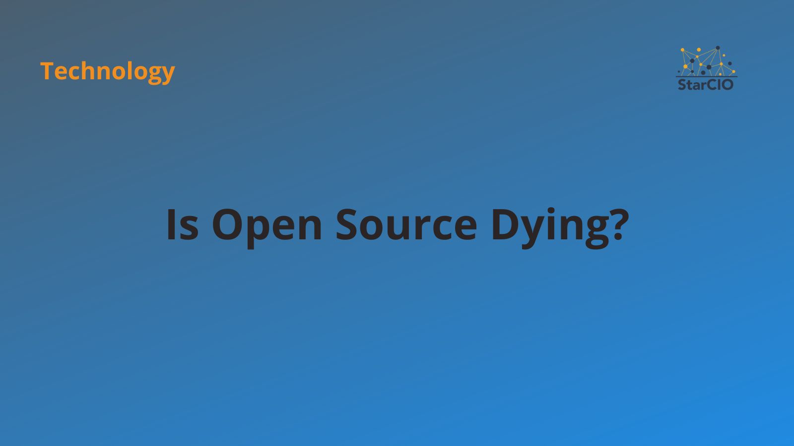 Is Open Source Dying